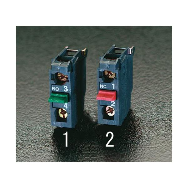 エスコメーカーお問い合わせ：06-6532-6226●定格動作特性：電圧/電流…AC600V/1.2A、DC600V/0.1A●適応機種…EA940DF-21〜-32、-41●型式…ZEN-L1111●接点…1a