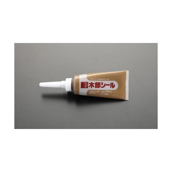 ●商品名…木部シール●屋内用●フローリングや壁のすき間用●内容量…100g●カラー…ブラウン●水性●細部充てん性良好●塗装可●木質床と巾木のすき間●天井とまわり縁のすき間●木製サッシまわりのすき間●木製家具の割れ部●使用温度範囲…2〜40℃　