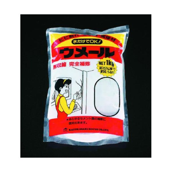 ●水だけでOK!●施工面積(5mm厚)…約300×450mm●内容量…1kg●膨張剤配合のため施行後スキ間やキレツ等は完全に補修されます。●カラー…ホワイト●使用温度範囲…約5〜30℃　