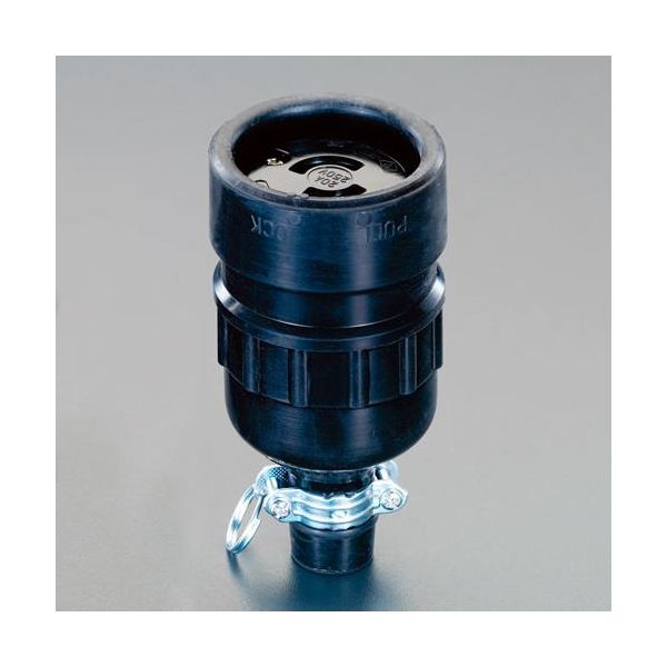 エスコメーカーお問い合わせ：06-6532-6226●防水コネクターボディ●定格容量…20A 250V●2P引掛●サイズ…φ54×108mm●適用電線…2.0〜3.5mm2●防水●3M端子●RoHS対応品