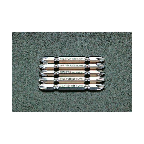 エスコメーカーお問い合わせ：06-6532-6226●六角シャンク…1/4”●マグネット付●サイズ…＃2●全長…45mm●入数…5本●錆に強い無電解ニッケル表面処理