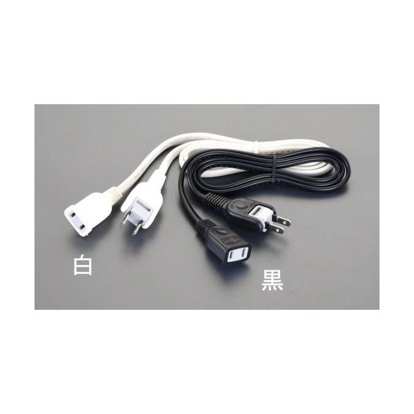 エスコメーカーお問い合わせ：06-6532-6226●定格…15A・125V(1500W)●コンセント…2P×1口●スイングプラグ（絶縁カバー付）●コード長…3m●色…白●入数は1本入りです。