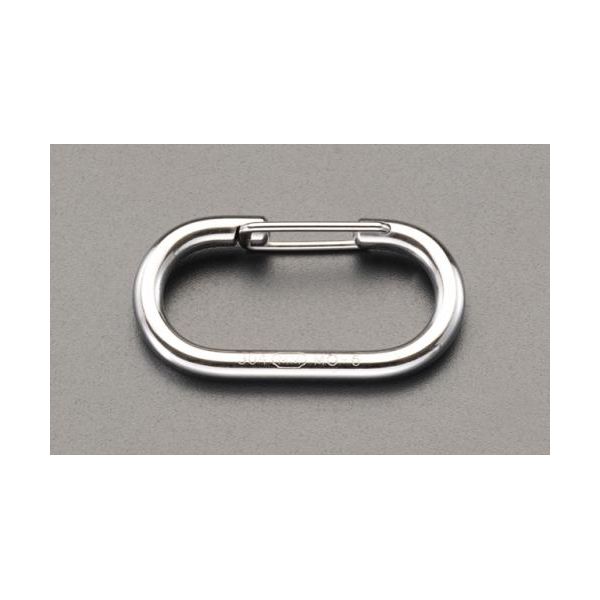 エスコメーカーお問い合わせ：06-6532-6226●材質…SUS304●線径…3mm●全長…22mm●口の開き…6mm●使用荷重…5kg●内寸(mm)…22×8