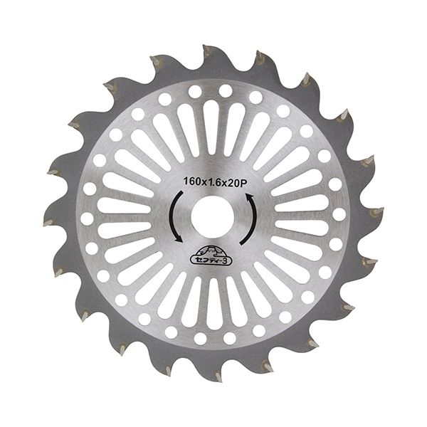 【商品説明】【用途】草刈り作業。【機能・特徴】約98gで長時間の作業でも負担を軽減します。本機への負担が減り電費も向上します。刃先全面研磨により切れ味抜群です。チップは安全な斜め埋め込みです。【仕様】●外径：160mm。●刃数：20P。●刃...