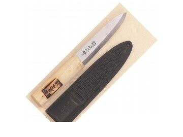 【商品説明】正広の技術の粋を集めた名作です。刃渡り ： 135mm重量 ： 80g刀身の材質 ： ハガネ　正広社オリジナル材材質詳細 ： 0.85％カーボン・モリブデン・パナジウム・タングステンハンドルの材質： 朴の木サブゼロ処理 ： あり...