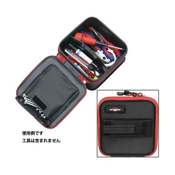 【用途】工具の収納。【機能・特徴】内側仕切り付で整理しやすいです。【仕様】●サイズ：縦190×横190×奥行85mm。●EVA。【注意事項ほか】用途以外には使用しないで下さい。収納用品 ツールバッグ