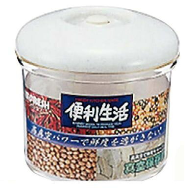 ●外寸1：φ102×103●重量：160g●容量：340ml●材質1：ストッパー：耐熱PS樹脂●材質2：フタ・容器：強化PS樹脂●材質3：パッキン・弁等：シリコンゴム●85%以上の酸素を除去し、食品の酸化・腐敗を強力に防止します。PUSHボ...