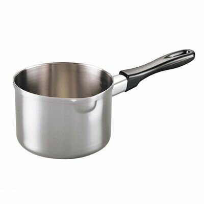 ●外寸1：φ142●外寸2：底径：115●内寸1：14cm●内寸2：深さ：95●重量：0.4kg●容量：1.3L●板厚厚み：0.8●材質1：18-10ステンレススチール●材質2：軟鉄スチール●電磁調理器：200V●熱伝導にすぐれた軟鉄とニッ...