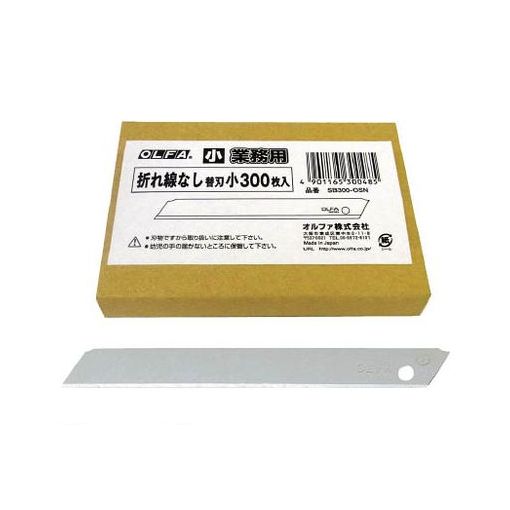 &nbsp; オルファ &nbsp; 06-6972-8101 ●異物混入対策などに適した折れ線のない替刃です。●耐久性に優れた万能タイプです。●折れ線のない替刃●タイプ:小型カッター用●刃厚(mm):0.38●質量(g):638　