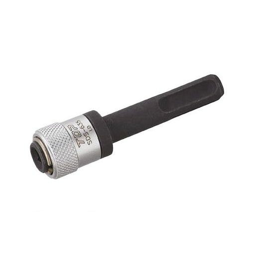 &nbsp; トップ工業 &nbsp; 0256-33-1681 ●ハンマードリルなどに装着して、6.35mm差込角のソケットが使用できます。●スライドロックで六角シャンクを簡単に取り付け・取り外しができます。●六角軸ドリル・ソケット用●差...
