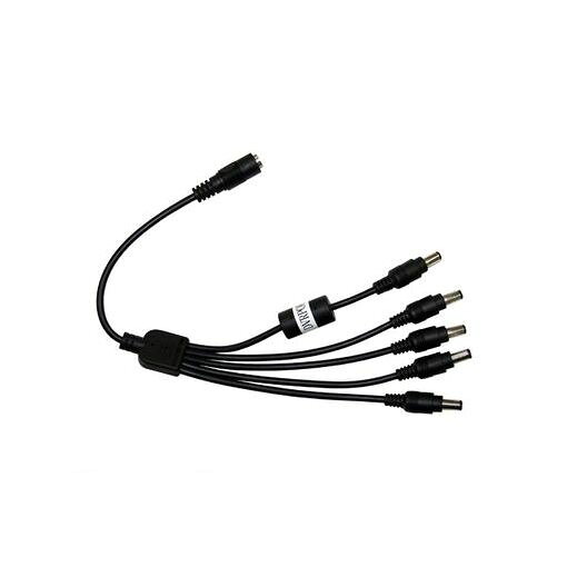 ●1つの電源を5つに分岐●DVR1台とカメラ4台に対応●コード長約0.3m