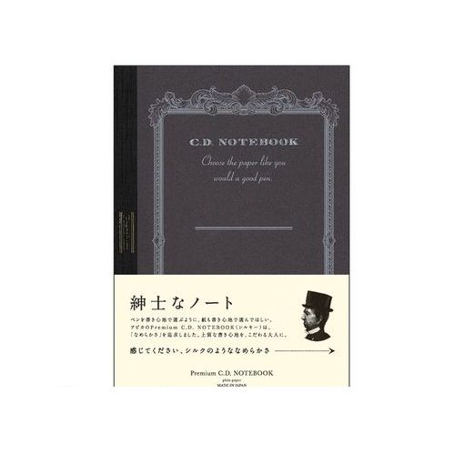 ●中紙枚数：96枚●外寸：縦148×横105mm●材質：中紙＝オリジナル筆記用紙A．Silky　865　Premium●ペンがスラスラ走る。●大人のための上質ノート。●こだわりの品質を表わす「紳士なノート」の帯付き。●入数：1冊