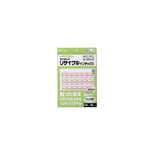 &nbsp; ニチバン &nbsp; 0120-37-7218 ●ラベルサイズ：縦27×横34mm●白色度：70％●材質：ラベル＝古紙100％使用，はく離紙＝ノンポリラミ紙●インクジェットプリンタで印刷可能。●貼ったままでもリサイクルできる...