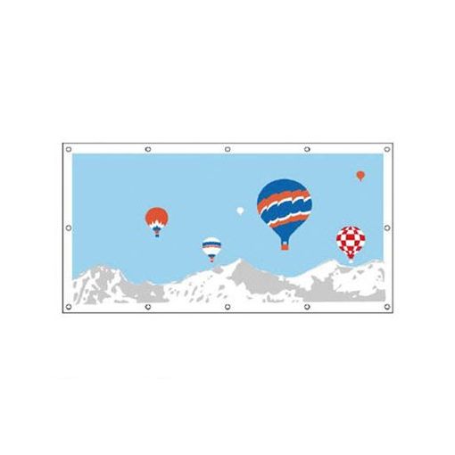 ●内容:バルーン曜日1●寸法(mm):900×1740●摘要:穴12/ヒモ付●ターポリン　