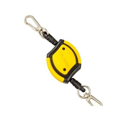 ●高所作業用工具落下防止紐●色:イエロー●落下時に紐が本体に影響せず破損を防ぐ本体保護機構採用しています。●取付工具重量:0.5kg以下●ロープ：ポリエステル●安全性確保のため、指定された重さ以上の工具及び、その他の製品には使用しないで下さい。　