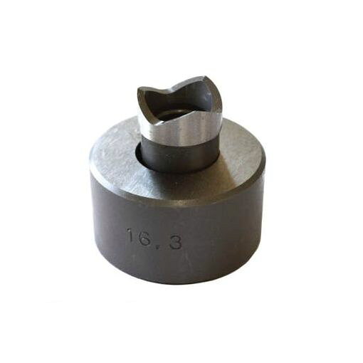 &nbsp; 西田製作所 &nbsp; 075-611-1136 ●ワンタッチパンチャー用刃物φ16．3●適用機種：NC-TP-F2、NC-TP-1、NC-TP5032、エデ、ベスワン（NC-TP-2、NC-M-FP82は不可）●鋼材穴あけ...