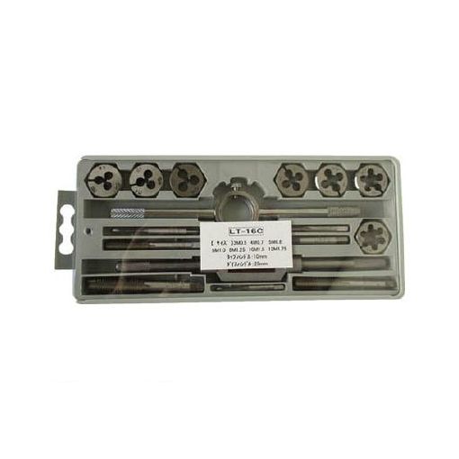 &nbsp; ライト精機 &nbsp; 06-6443-4375　 ●多様なサイズが入っているので様々な作業に適しています。●ねじ山修正。●中タップ：M3X0.5／M4X0.7／M5X0.8／M6X1.0／M8X1.25／M10X1.5／M...