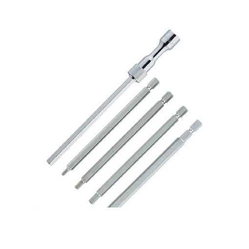 ●差込角9.5mm（3/8）用各種ハンドルなどに取付け使用可能です。●必要な長さ・サイズで作業が可能なセットです。●作業における六角穴付ボルトや止めネジなどの締めゆるめ用です。●軸寸法(mm):8●セット内容:ビットホルダーソケット・ビット...
