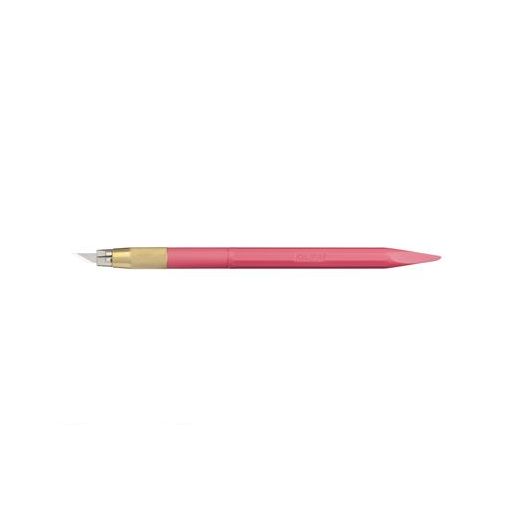 【商品説明】■薄物切りや極小部品の切削に適したペンタイプナイフ。口金が刃をしっかり固定するのでガタつかず、へら状の本体後部はパテや粘土の成型等に便利です。刃先角度30度。別売りの替刃ケースに本体付属のキャップをセットすれば、専用スタンドとし...