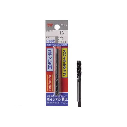 イシハシ精工072-982-0123【商品説明】【特長】■難削ステンレス鋼に抜群の切れ味と耐久性です。■特殊な形状設計と特殊二番加工で摩耗トルクを低減します。■ブリスターパック1本入りです。【用途】■ステンレスの止まり穴用。■被削材:ステン...