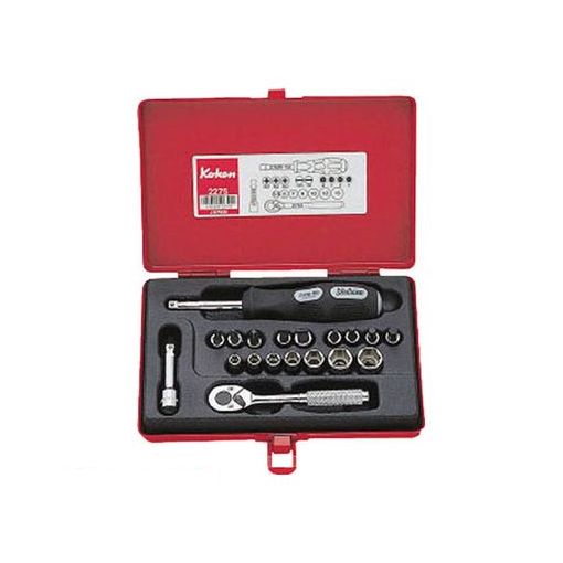山下工業研究所0537-74-2171【商品説明】【仕様】■1/4(6.35mm)差込■ソケットセット■19ヶ組　