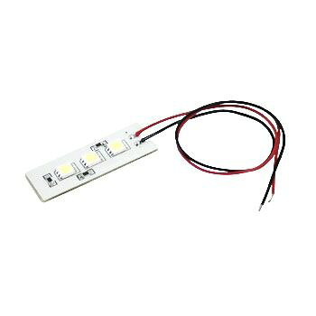 【商品説明】■DC12V専用■LED3灯■発光色白：8000ケルビン（色温度）■消費電流60mA■コード太さ0.2sq相当■コードの長さ200mm■両面テープ付属■材質・コード/導体：電気用軟銅線・絶縁被覆：塩化ビニール・両面テープ/基材：...