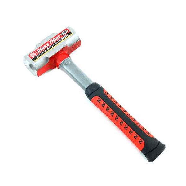 【用途】叩き作業。【機能・特徴】首までスッポリヘッドを固定しているので、抜けにくくなっています。耐衝撃性に優れ、折れにくいファイバーグラス柄です。【仕様】●頭重量：1.35kg。●ゴムグリップ。●グラスファイバー柄。【注意事項ほか】周囲の人...