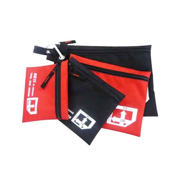【用途】工具などの分類整理。【機能・特徴】このケースに工具などを分類収納し、ツールバッグなどにスマートに整理収納できるジッパーケースです。4サイズのセットです。【仕様】●サイズ：横150x縦120mm・横170x縦150mm・横220x縦1...