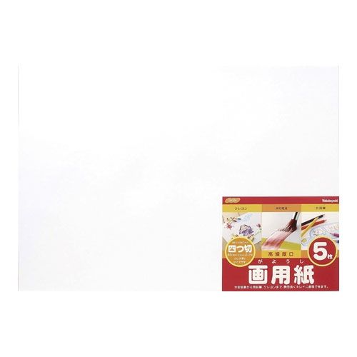 &nbsp; ナカバヤシ &nbsp; 0120-166-779 水彩絵具からクレヨンまで幅広く使用できます。●特白画学紙5枚・ポリパック包装 ●画用紙四ツ切サイズ：横540×縦380×厚み0.3mm（坪量：186.7g／m2）　