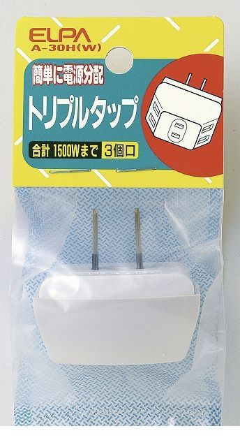 &nbsp; 朝日電器 &nbsp; 042-473-0159 【商品説明】【仕様】●定格：125V　15A●定格電力：合計1500Wまで●口数：3個口●カラー：ホワイト●【特徴】●1つのコンセントから3方向に電源を分配することができます。...