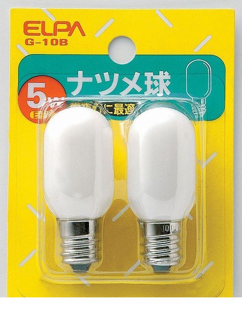 &nbsp; 朝日電器 &nbsp; 042-473-0159 【商品説明】【仕様】●定格：　・電圧　100V　・消費電力 5W　・寿命：約3,000時間●本体サイズ：　・全長：48mm　・バルブ径：20mm　・口金：E12●入数：2個●カ...