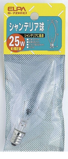 &nbsp; 朝日電器 &nbsp; 042-473-0159 【商品説明】【仕様】●定格：　・電圧　110V　・消費電力 25W　・寿命：約1,500時間●本体サイズ：　・全長：95mm　・バルブ径：32mm　・口金：E12●入数：1個●...