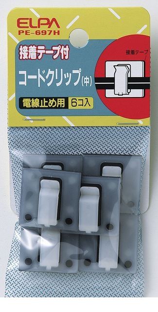 &nbsp; 朝日電器 &nbsp; 042-473-0159 【商品説明】【仕様】●サイズ：中●入数：6●付属品：粘着テープ●【特徴】●クギを打ちたくない所や狭い場所、タイル、ガラス面などでご使用ください。●サイズ（高さ）ミリ：140●サ...