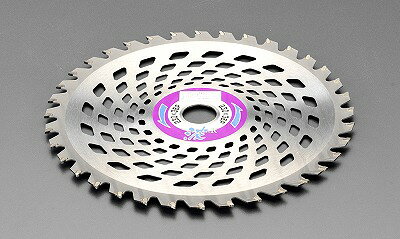エスコメーカーお問い合わせ：06-6532-6226●直径…230mm●山数…36●穴径…25.4mm●刃厚…2.0mm●用途…草原、田畑、雑草●完全埋込み型超高硬度チップ●波型、台金で凸凹地形にぴったり●軽量メッシュタイプ