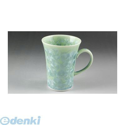 【商品説明】●上品で落ち着いた緑色が器を彩っています。花が咲いたような紋様を織りなす結晶釉が美しいマグカップです。亜鉛結晶を用いた結晶紋様は、同じ柄が無く一つ一つ違った柄の模様になります。●材質：磁器（京焼・清水焼）、日本製●寸法（約）：口...