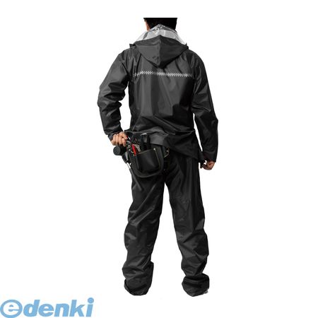 【商品説明】特徴■確かな防水性と機能を兼ね備えた、明日を造る職人たちの為のレインスーツ。　■「1腰部　サイドベンツ機能」腰袋への雨の浸入を軽減＆道具が取り出しやすい。しかも腰の動きを妨げない。　■「2アーチ型二重袖」手の甲を覆う二重袖で、雨...