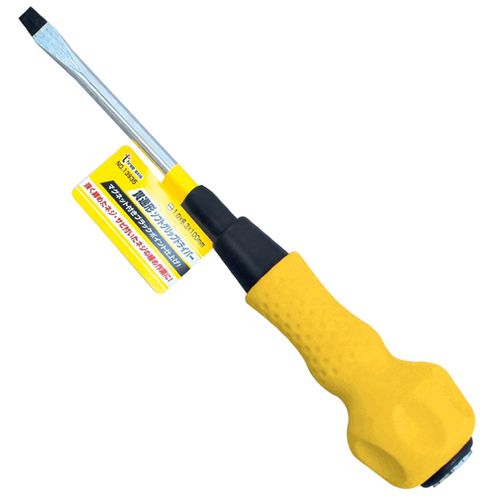【商品説明】イチネンミツトモ 貫通型ソフトグリップドライバー- 1.3×6.3×100mm 13935強く締めたネジ、サビついたネジの緩め作業に■ネジ締めに強力な電工グリップ。仕様サイズマイナス1.3mm×6.3mm×100mm仕様ソフトグ...