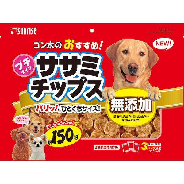 【商品説明】●ワンちゃんの大好きな鶏ササミをおいしく調理！●着色料、発色剤、酸化防止剤を使わず、素材本来の旨みを引き出した嗜好性の高いスナックです。●鶏肉の中でも特に高たん白で低脂肪な鶏ササミを味わい豊かに香ばしく仕上げました。●小型犬にも...