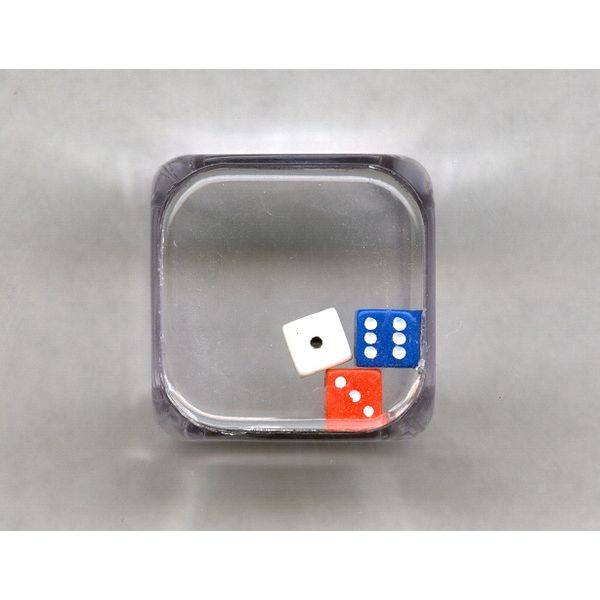 【商品説明】●1つのキューブの中に小さいダイスが3つ入っています。一辺25mm。