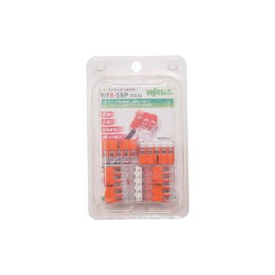 【商品説明】【特長】単線もより線もレバー操作でワンタッチ接続できます。工具不要で非常に便利です。ハウジングが透明で電線挿入が目視確認できます。【仕様】色：オレンジ差込線数(本)：5適合電線(より線)(m［［M2］］)：0.14〜3.5適合電...