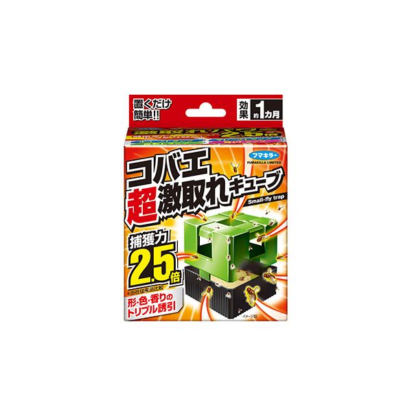 フマキラーメーカーお問い合わせ：0077-788-555【商品説明】●コバエの習性を徹底研究！超・強力誘引トラップ。●コバエが好む緑と黒のツートーンカラーでしっかり引き寄せます。●コバエの好きなお酢とお酒にアミノ調味料を加えた3種の特選誘引...