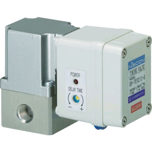 日本精器メーカーお問い合わせ：072-923-0481【特長】●特殊構造により超省電力(定常時3W)です。●高真空に対応しています。●コイルの発熱は全くありません。【用途】●油回転式真空ポンプ停止時のオイル上がり防止に。【仕様】●長さ(mm...