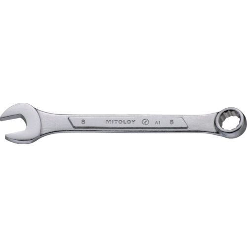 水戸工機メーカーお問い合わせ：029-251-5111【特長】●JISマーク表示品です。（20、25、28mmは除く）●抜群の耐久性です。【用途】●作業におけるボルト・ナットの締め・ゆるめ用です。【仕様】●二面幅寸法(mm)：8●全長(mm...