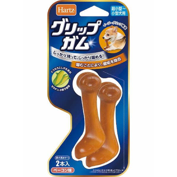 【商品説明】●持ちやすく噛みやすい”イージーグリップ構造”を採用しており、しっかり噛める形状のデンタルケアガム。●おいしいベーコンフレーバー付きだからおいしさも抜群！●主原料にとうもろこしを使用し、ゼラチンや小麦は不使用。アレルギーを気にす...