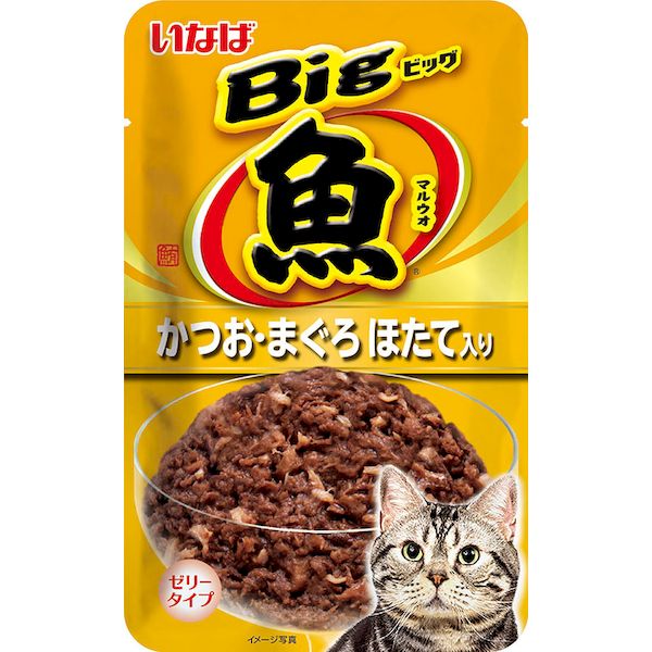【商品説明】●かつおとまぐろの血合い肉をベースにホタテ味に仕上げました。●ゼリーでコーティングしているのでスルッと出ます。●緑茶消臭成分配合で、腸管内の内容物の臭いを吸着し、糞尿臭を和らげます。●着色料不使用●原材料：かつお、まぐろ、ほたて...