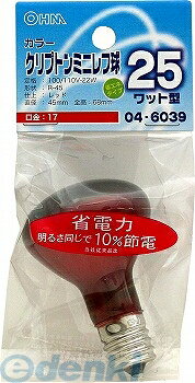 オーム電機0120-963-006■ 省電力タイプ！明るさ同じで10％節電■ 定格：100／110V−22W■ 形状：R−45■ 口金：E17■ 色：レッド■ 直径45×長さ68mm■ 日本製