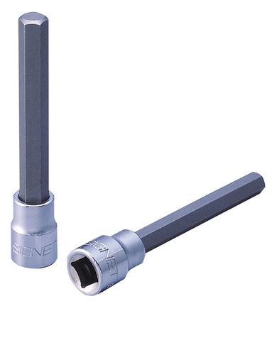●六角キャップスクリュー用のビットソケット●ロングタイプ●サイズ(mm)：3●全長(mm)：100●軸長(mm)：75●ソケット外径(b；mm)：18