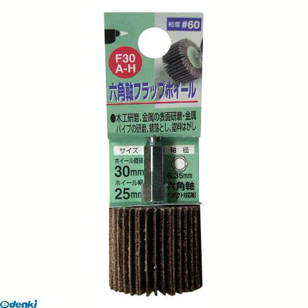 軸付のブラシ！サビ落としからバリ作業まで木工研磨、金属の表面研磨、金属パイプの研磨、錆び落とし、塗装はがしに●ホイール径：30mm●ホイール幅：25mm●軸径：6.35mm●粒度：60●最高使用回転数：5000r.p.m