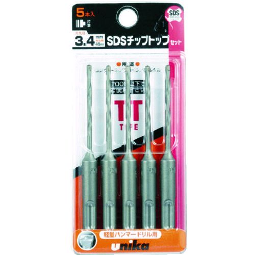 ユニカメーカーお問い合わせ：03-3864-8711【特長】●キャンドル形の超硬チップと刃先を薄くしたことにより、被削材を鋭く穿孔し、穴あけスピードが向上しました。●超硬チップ先端のセンターポイントが抜群の位置決め性能を発揮し、真円に近い穴...