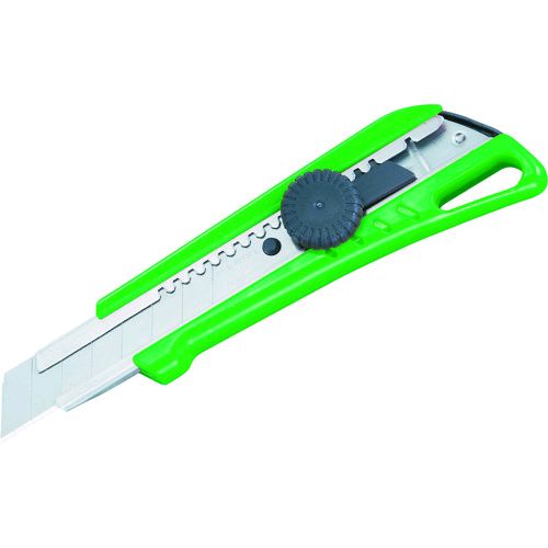 （株）TJMデザインメーカーお問い合わせ：0120-125577【特長】●強力ネジ式ロックです。●ボディ内に2枚の替刃を内蔵できます。●頑丈な0.8mm厚ブレードホルダーを採用しました。●刃が滑り出ないピッチ送り方式を採用しました。【用途】...